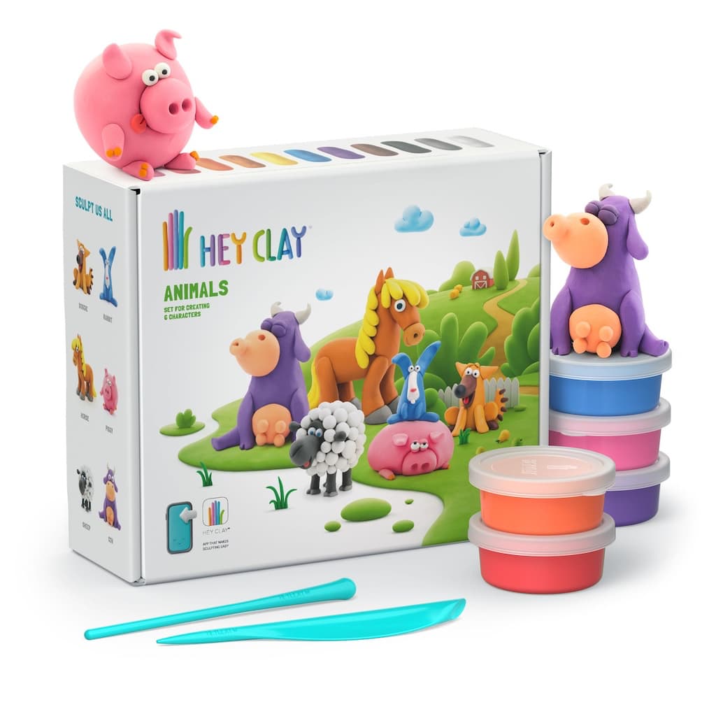 Hey Clay Modeling Clay – Farm Animals (Set of 6 Animals) – Stardust ...